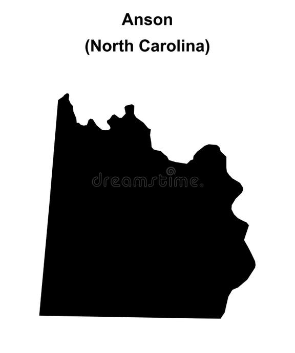 Anson outline map stock vector. Illustration of empty - 357459545