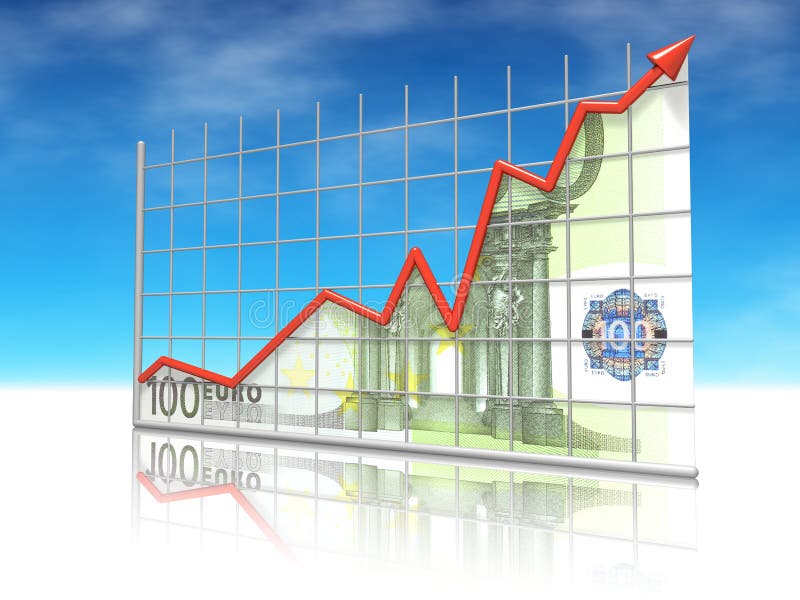 Anstieg Des Euro-Wechselkurses Stock Abbildung - Illustration von ...