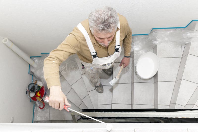 Anstrich stockfoto. Bild von haar, hand, haupt, handwerker - 19041740