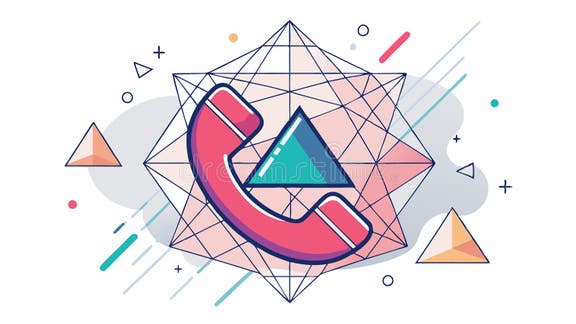 Answer Call Button Phone Icon from Lines, Triangles and Particle Style ...