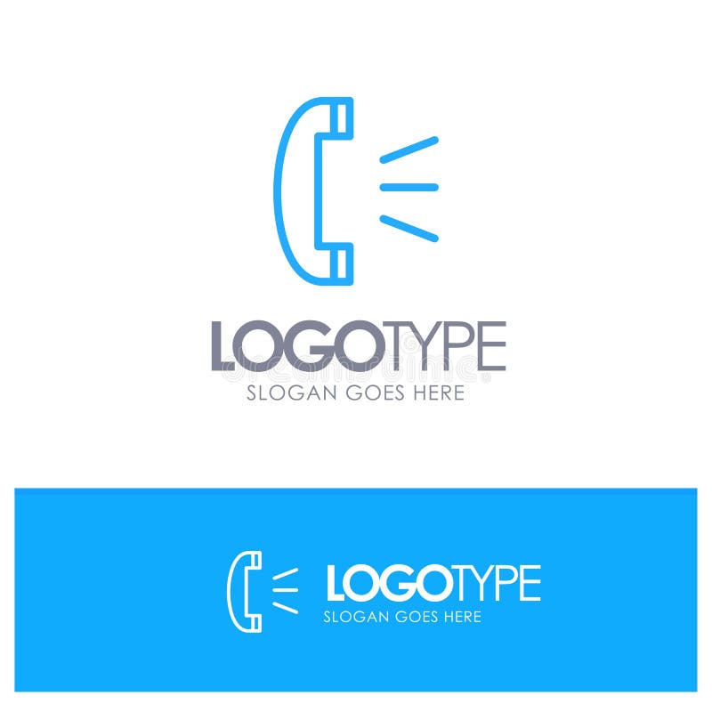 Answer, Call, Client Support, Customer Support Blue Outline Logo Place ...