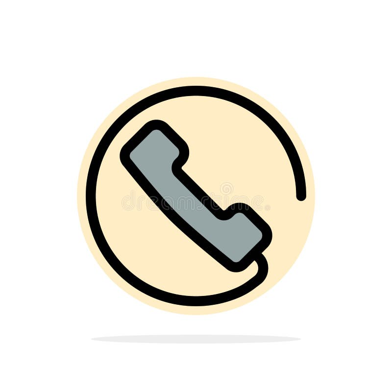 Answer, Call, Phone Abstract Circle Background Flat Color Icon Stock ...