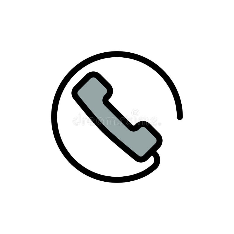 Answer, Call, Phone Flat Color Icon. Vector Icon Banner Template Stock ...