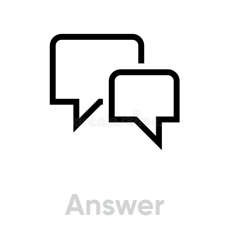Answer Chat Message Icon. Editable Line Vector. Stock Vector ...