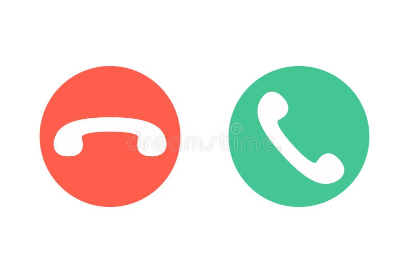 Answer and Decline Phone Call Buttons. Stock Illustration ... Answer and Decline Phone Call Buttons. Stock Illustration ...