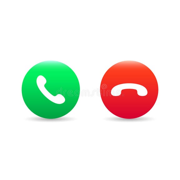 Answer and Decline Symbol. Call Answer and Decline Vector Icon for ...