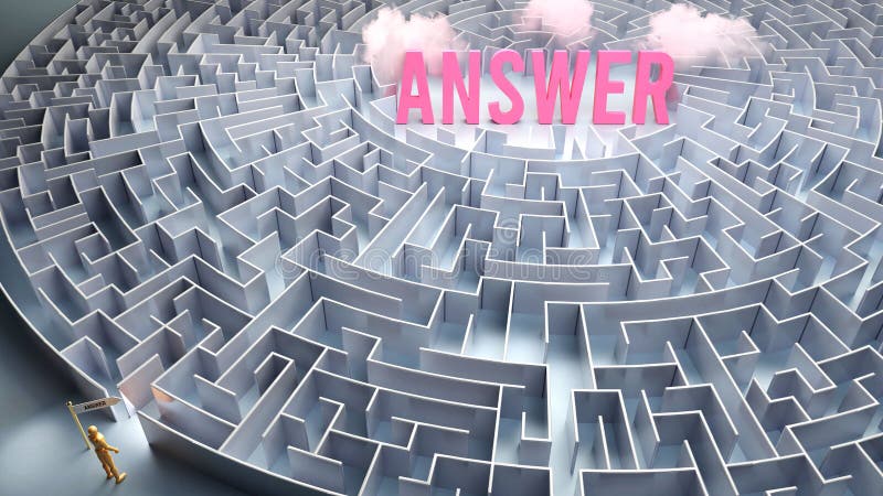 Answer and a Difficult Path To it Stock Illustration - Illustration of ...