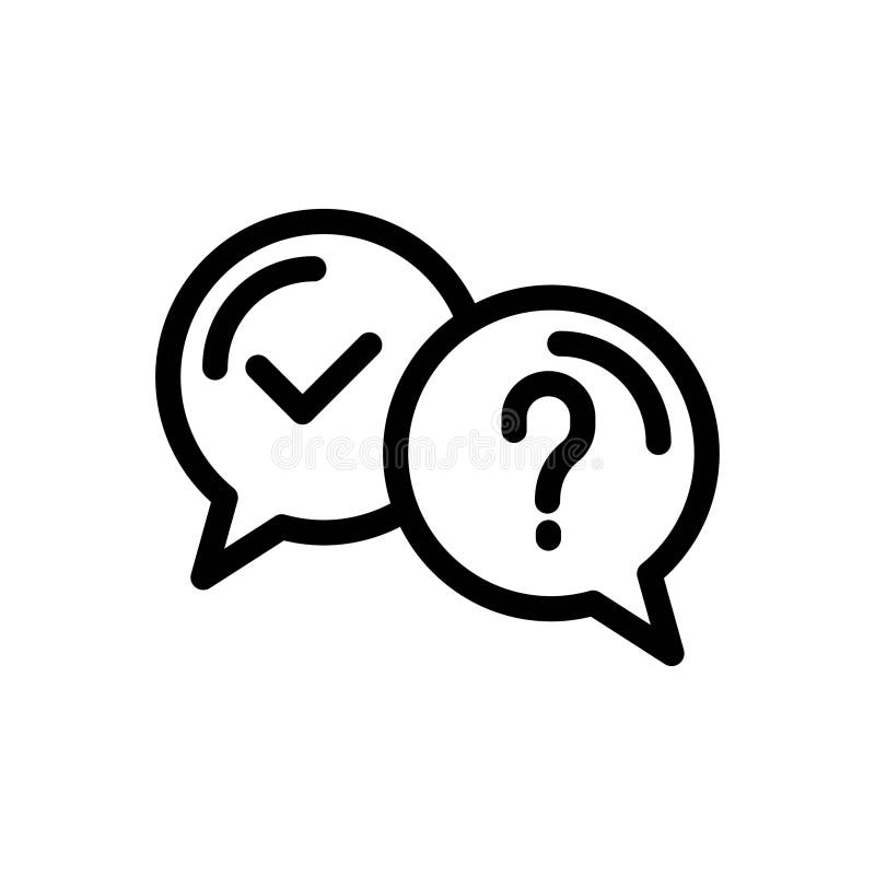 Answer Icon or Logo Vector Isolated Sign Symbol Suitable for Display ...