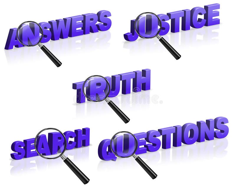 Answer Justice Search Truth Question Stock Illustration - Illustration ...