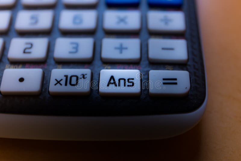 Answer Key from the Keyboard of a Scientific Calculator Stock Image ...