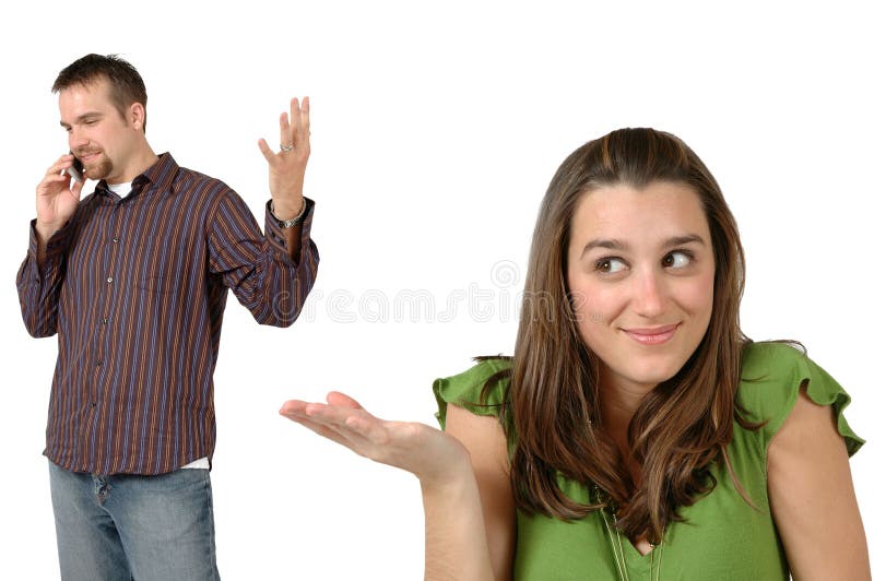 Answer the Phone stock image. Image of answer, couple, favor - 627617