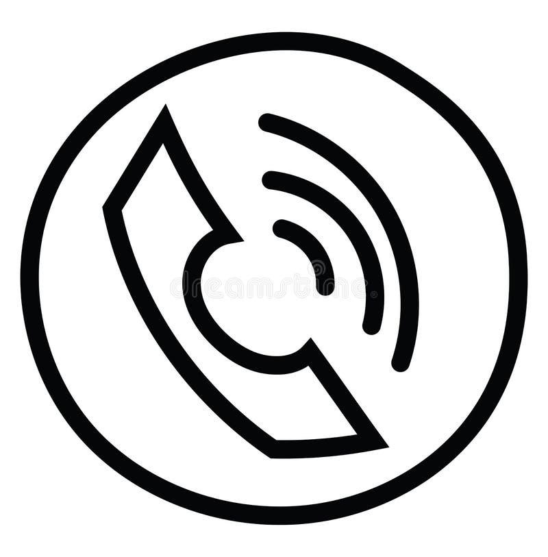 Answer the phone, icon stock vector. Illustration of sign - 259787085