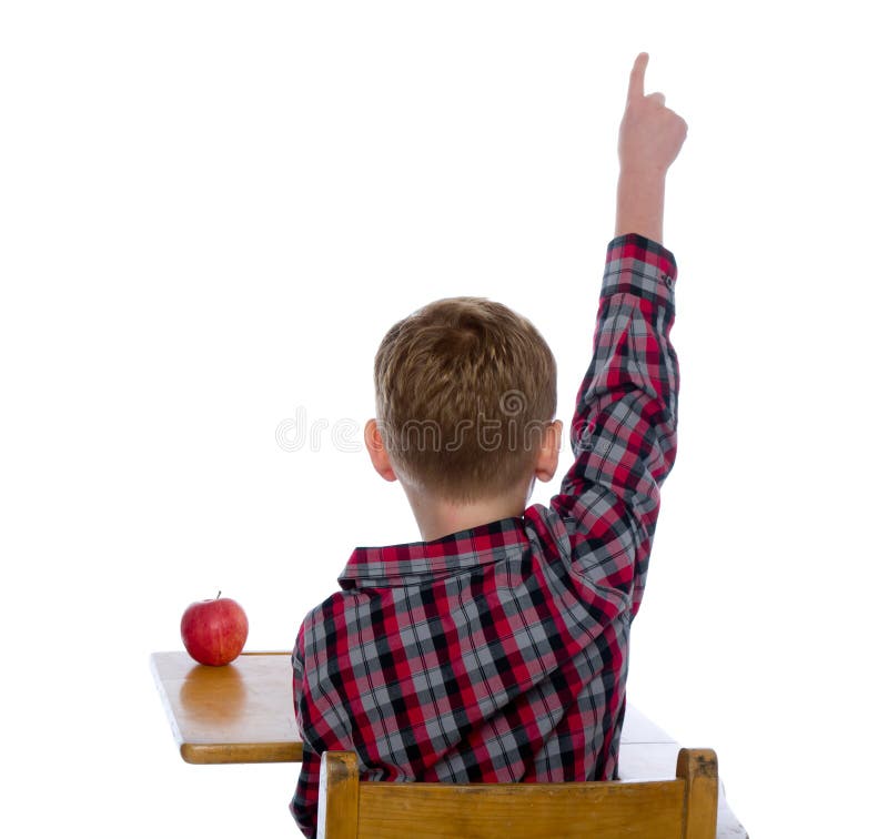 She knows right answer! stock image. Image of high, portrait - 10713205