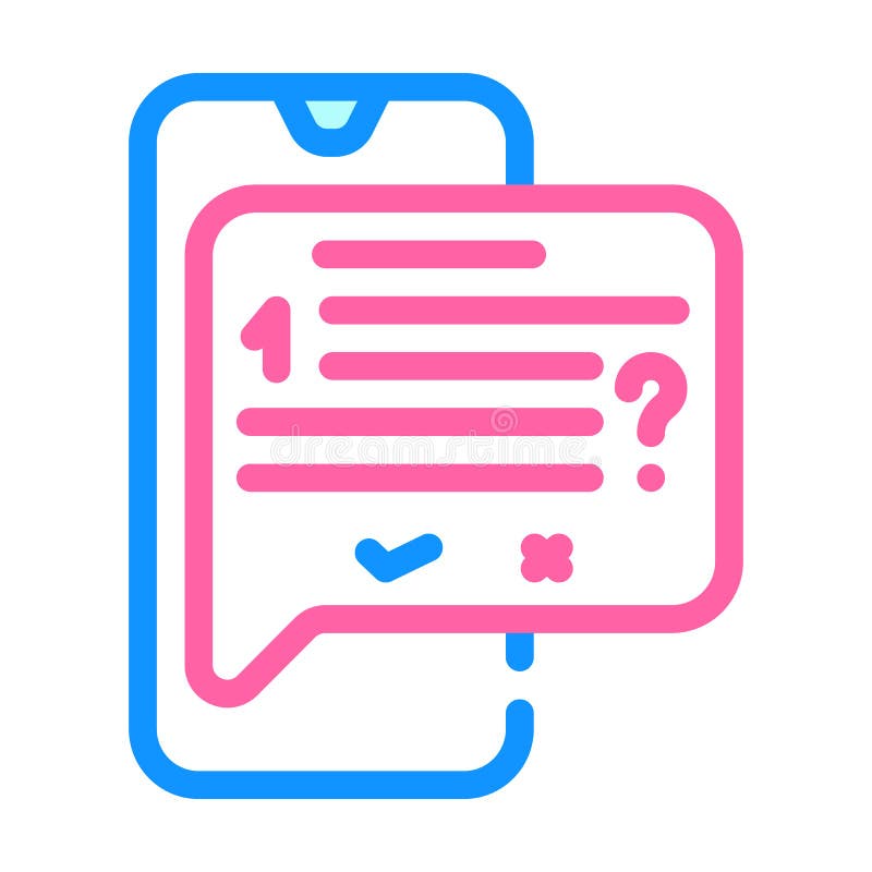 Answer on Question Call Center Color Icon Vector Illustration Stock ...