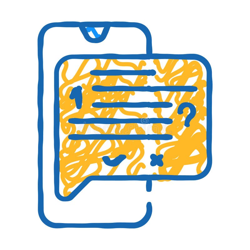 Answer on Question Call Center Icon Doodle Illustration Stock ...