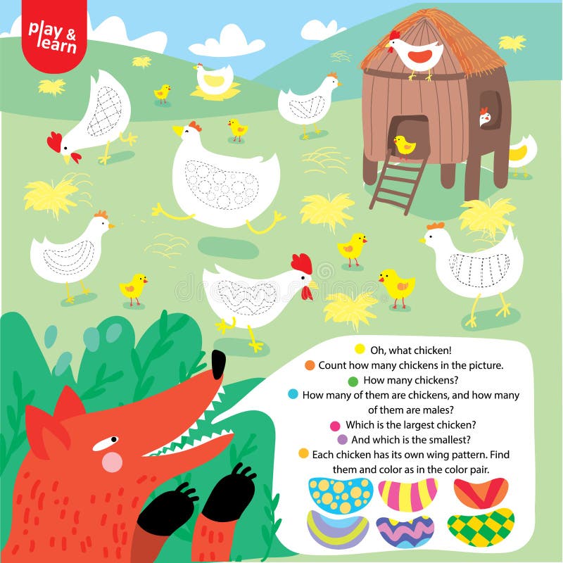 Logic Kid Question Game Printable Worksheet Cartoon Vector Stock Vector ...