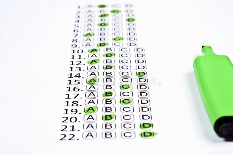 Answer sheet stock image. Image of marker, education - 20110111