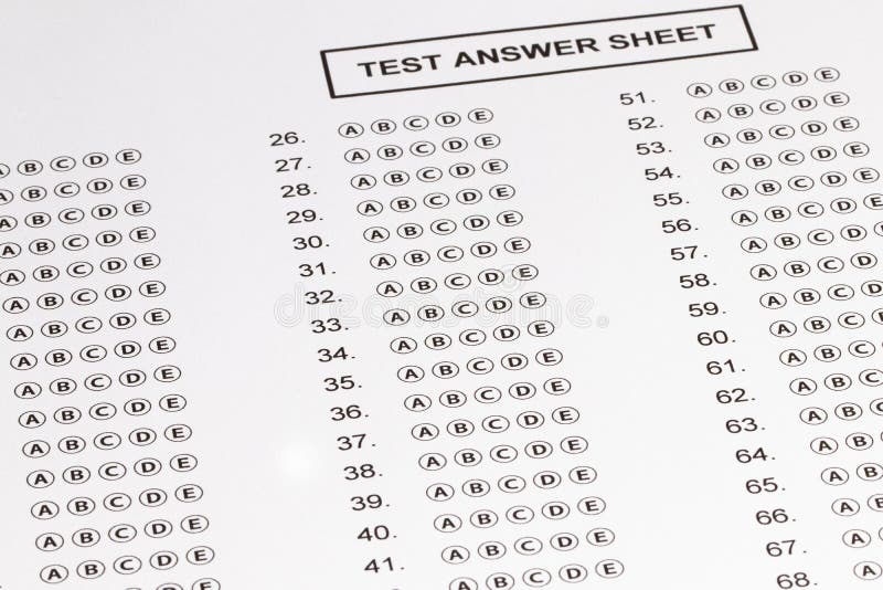 Answer Sheet Form with Pencil on Table, Close Up. Concept of Passing ...