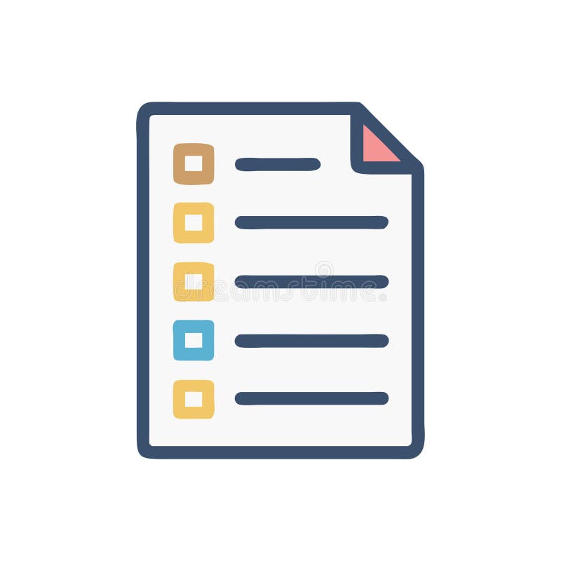 Answer Sheet Icon Design stock vector. Illustration of vector - 351932105