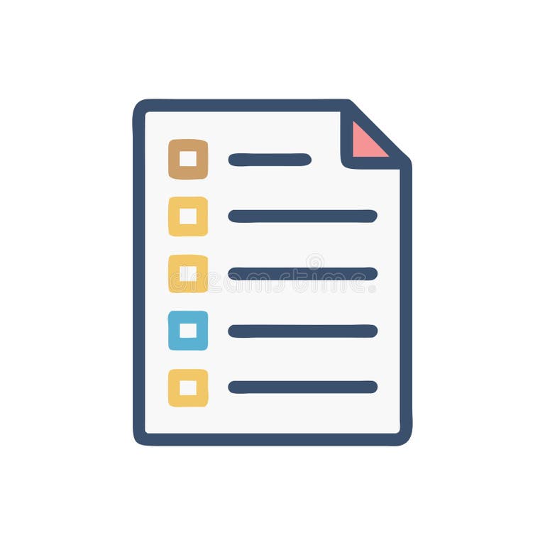 Answer Sheet Icon Design stock vector. Illustration of vector - 351932105