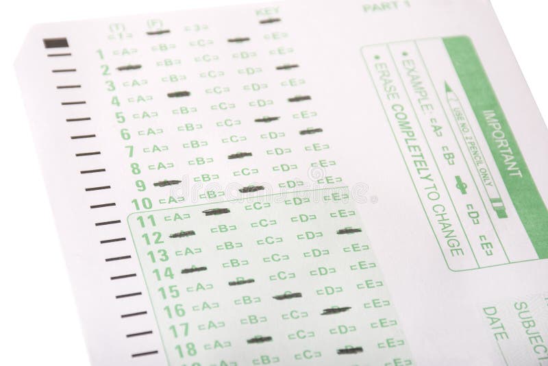 Answer Sheet stock photo. Image of mark, exam, recognition - 70974700