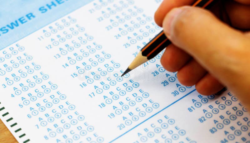 Answer sheet with pencil stock image. Image of knowledge - 89564775