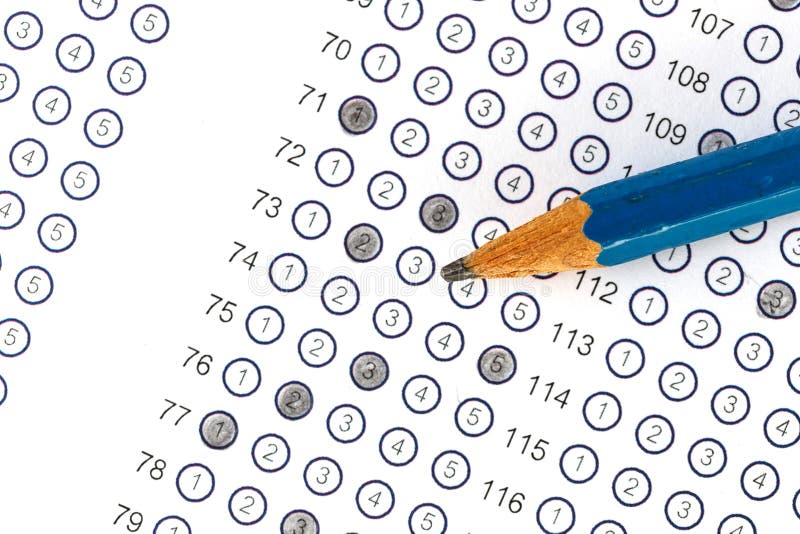 Answer sheet with pencil stock image. Image of quiz, examination - 47495931