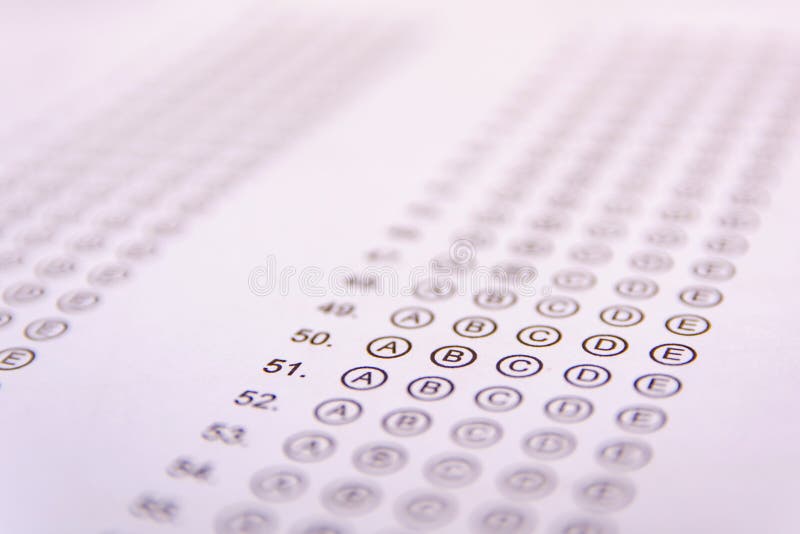 Answer Sheet, Test Score Sheet Stock Image - Image of mistake, mark ...