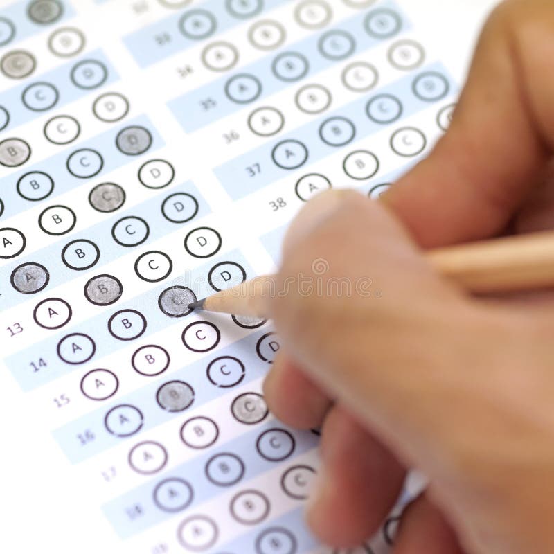 Answer Sheet Test Score with Pencil Stock Image - Image of test ...