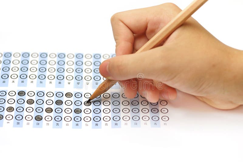 Answer Sheet Test Score with Pencil Stock Image - Image of exam, sheet ...