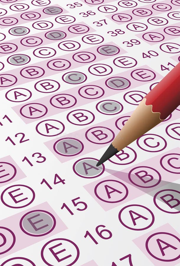 Answer Sheet stock vector. Illustration of college, school - 37154140