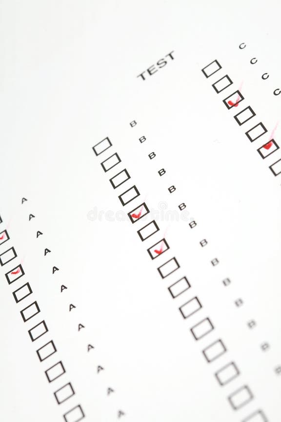 Answer for test stock image. Image of scantrons, test - 7831697