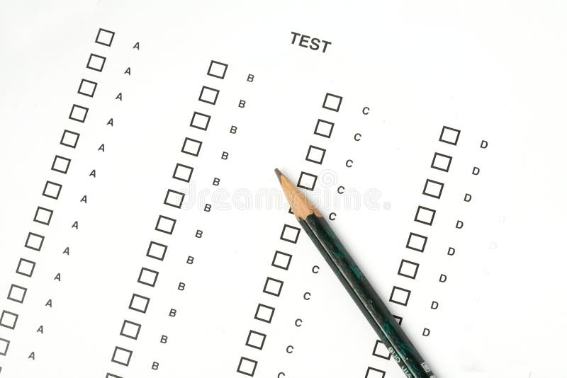 Answer for test stock image. Image of pencil, paper, testing - 7831805