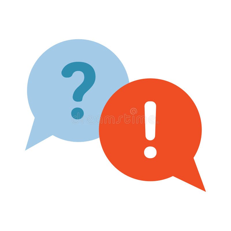 Answer To the Question. Two Speech Bubbles with a Question and ...