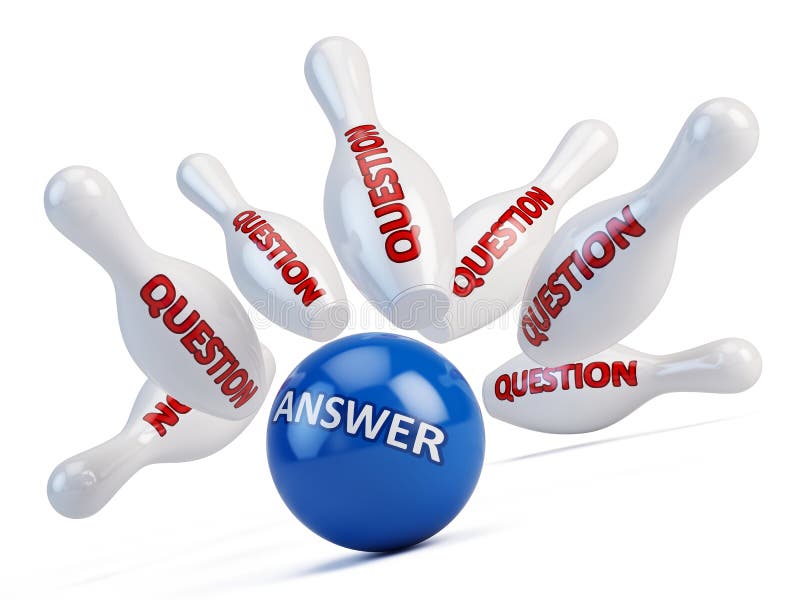 The Answer To the Questions Concept Stock Illustration - Illustration ...