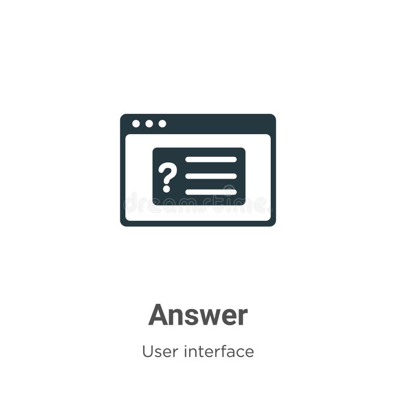 Answer Vector Icon on White Background. Flat Vector Answer Icon Symbol ...