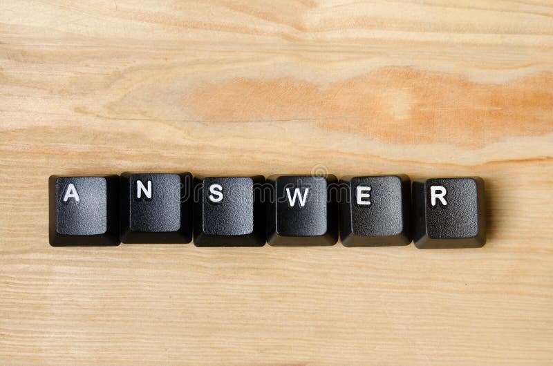 ANSWER Word from Wooden Blocks on Desk, Search Engine Optimization ...