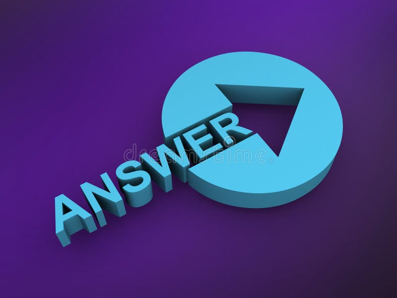 No Answer Word Speech Bubble Denied Rejection Stock Illustration ...