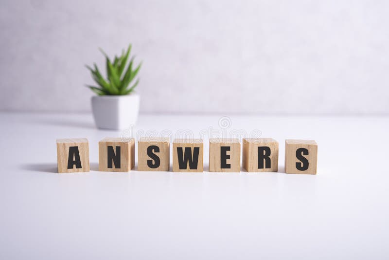 ANSWER Word from Wooden Blocks on Desk, Search Engine Optimization ...