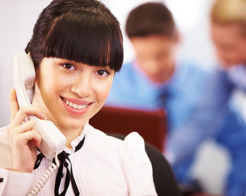 Answering call stock image. Image of businesspeople, businesswoman ...