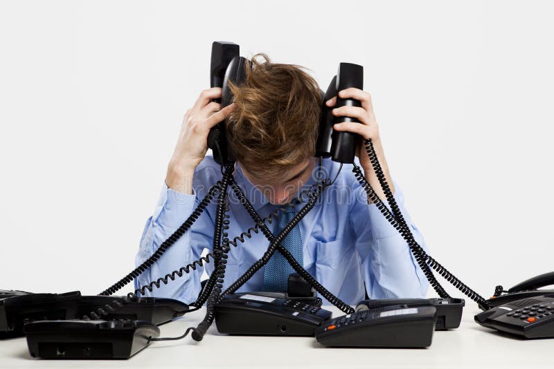 Answering Multiple Calls At The Same Time Stock Image - Image of ... Answering Multiple Calls At The Same Time Stock Image - Image of ...