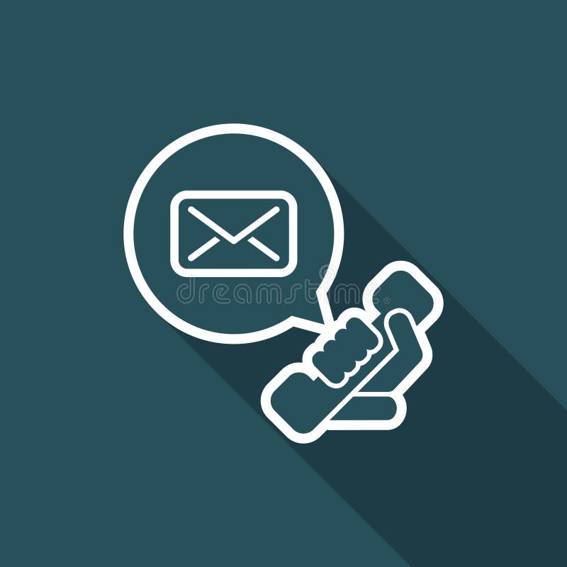 Answering machine icon stock vector. Illustration of post - 119147457