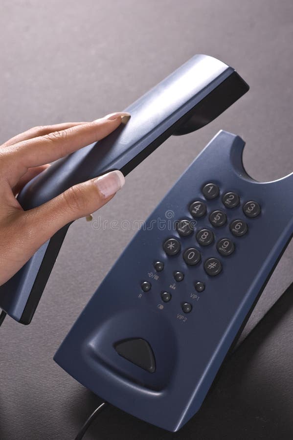 Answering phone stock image. Image of receiver, business - 7477359