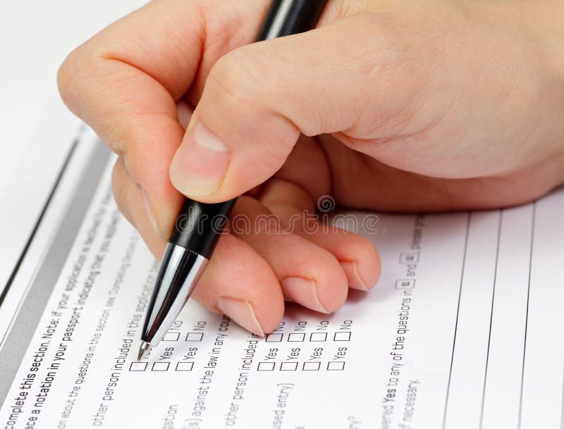 Answering survey stock image. Image of concepts, option - 17270619