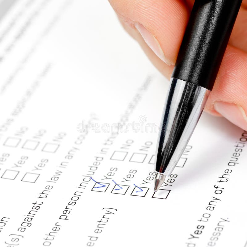Answering survey stock image. Image of questionnaire - 17355593