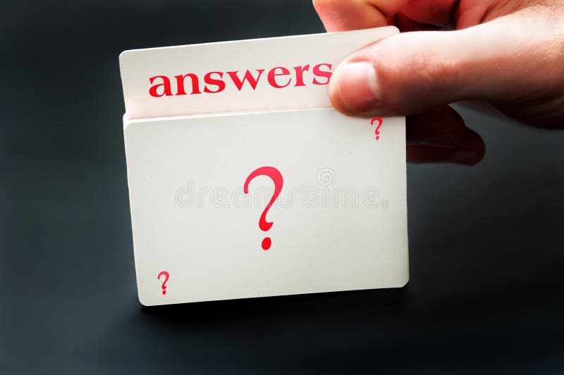 And the Answer is Torn Paper Revealing Words Stock Photo - Image of ...