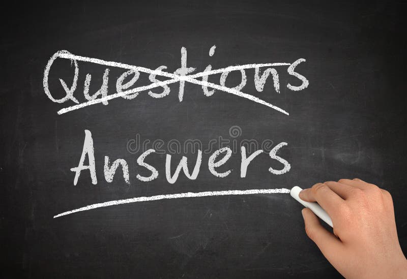 Answers Chalkboard Write Concept 3d Illustration Stock Illustration ...