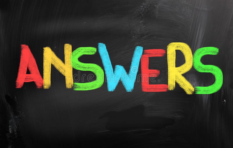 Questions And Answers - Magnifying Glass On Words Stock Illustration ...