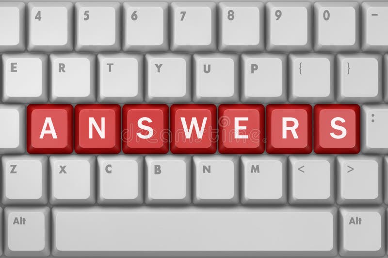 Answers stock illustration. Illustration of problem, assistance - 74694942