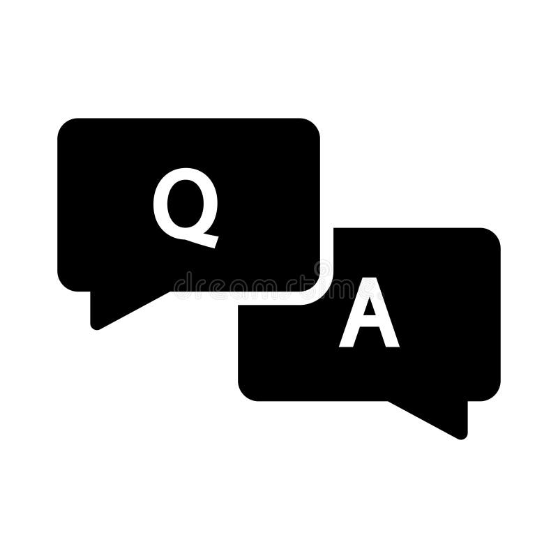Answers Glyph Flat Vector Icon Stock Illustration - Illustration of ...